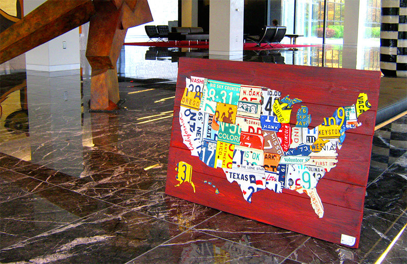 Medium (36 x 24) USA License Plate Map - Custom Order – Design Turnpike LLC
