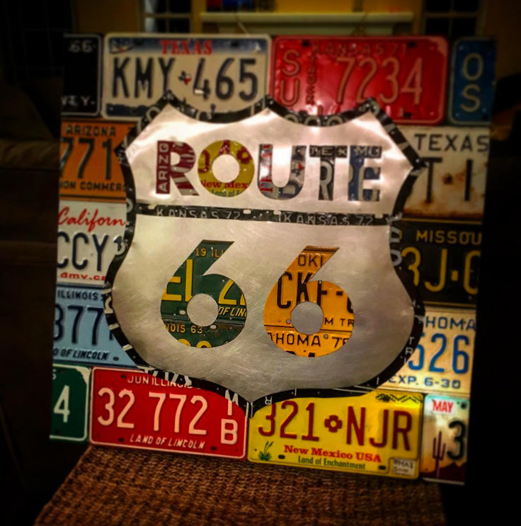 Route 66 License Plate Art – Design Turnpike LLC